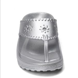 Woz? | Shoes | Nib Woz Sorrento Blown Eva Silver Sandals | Poshmark